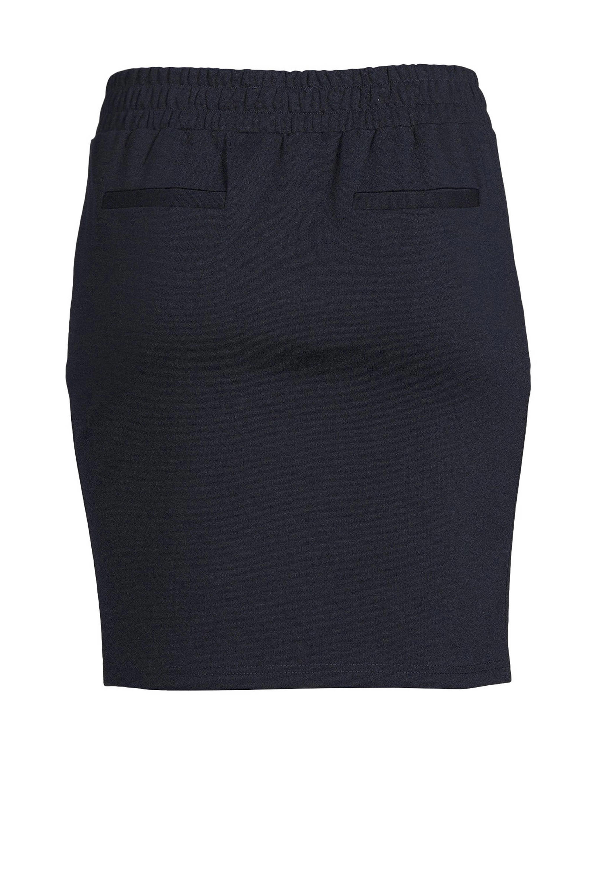 ICHI gemêleerde rok KATE donkerblauw | wehkamp