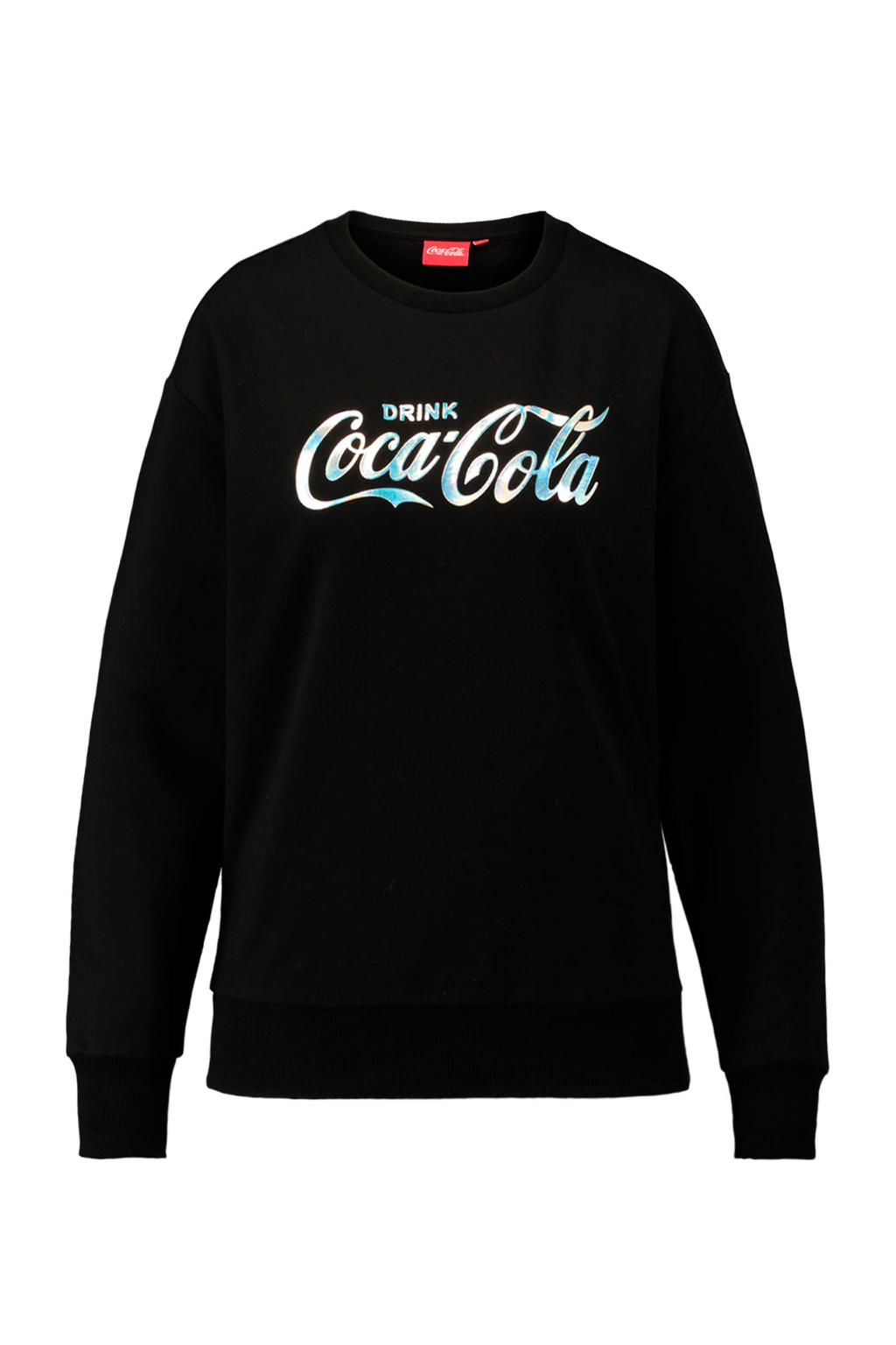 CoolCat Coca-Cola sweater zwart | wehkamp