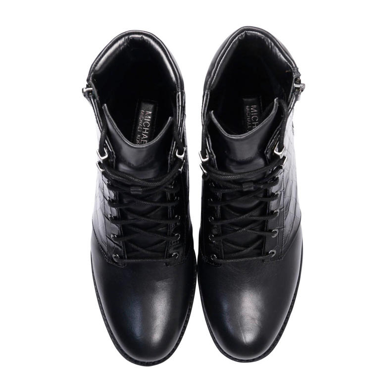 Michael Kors leren veterboots zwart | wehkamp