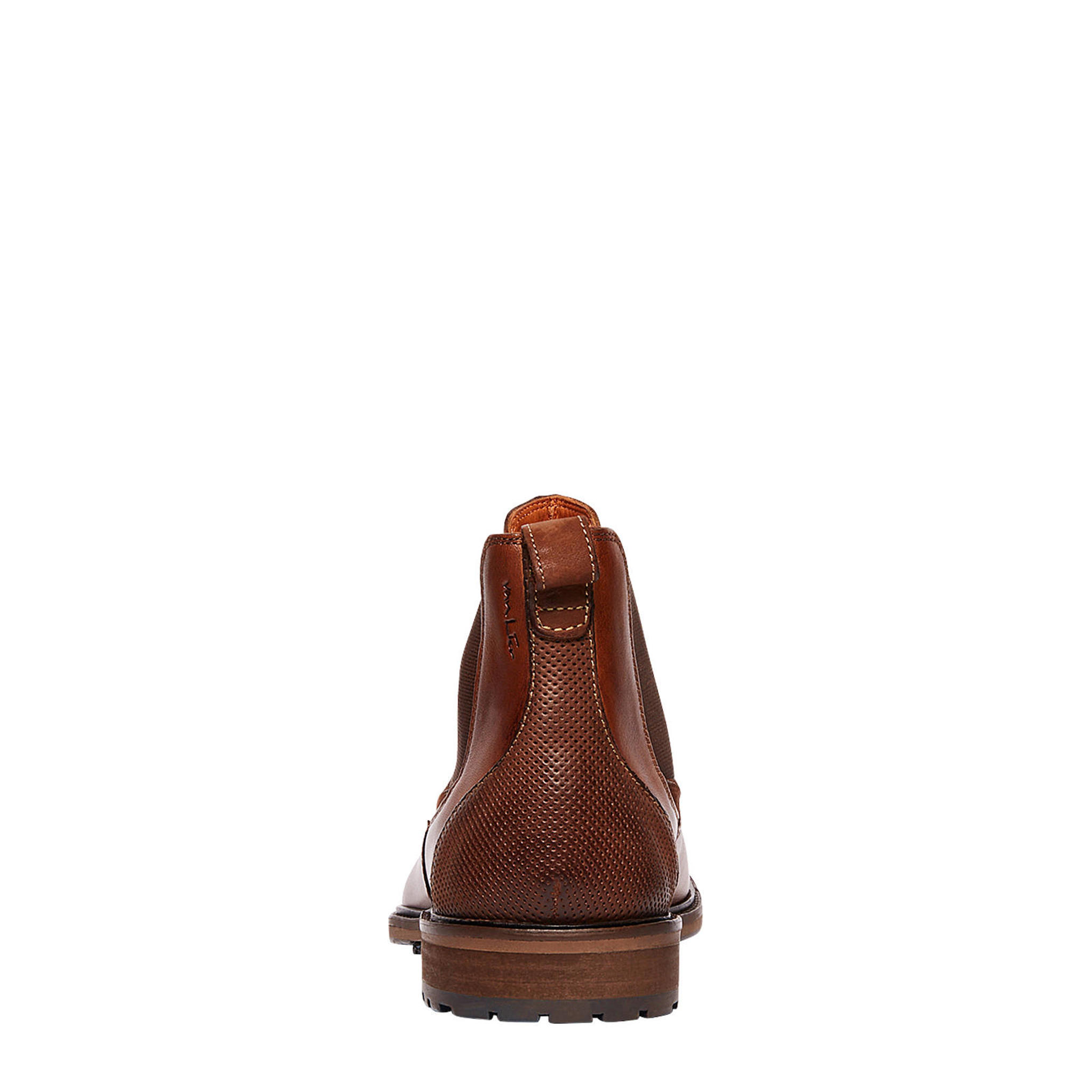 Van Lier leren chelsea boots cognac | wehkamp