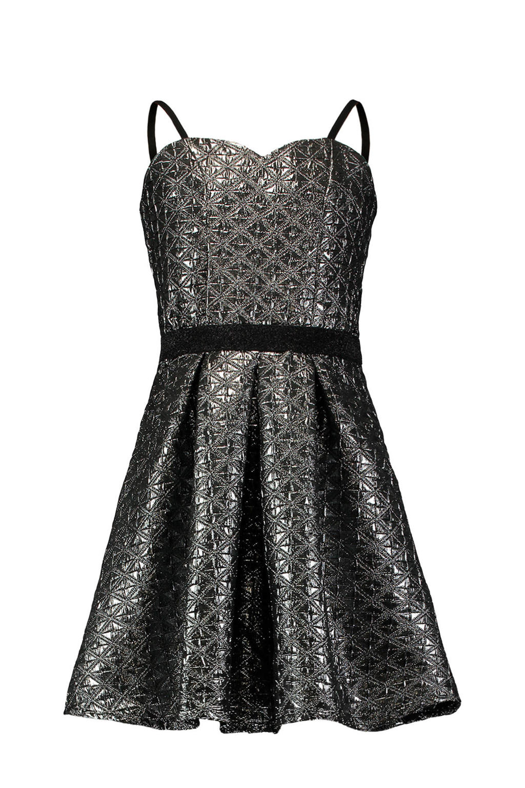 Coolcat metallic spaghetti jurk zilver | wehkamp