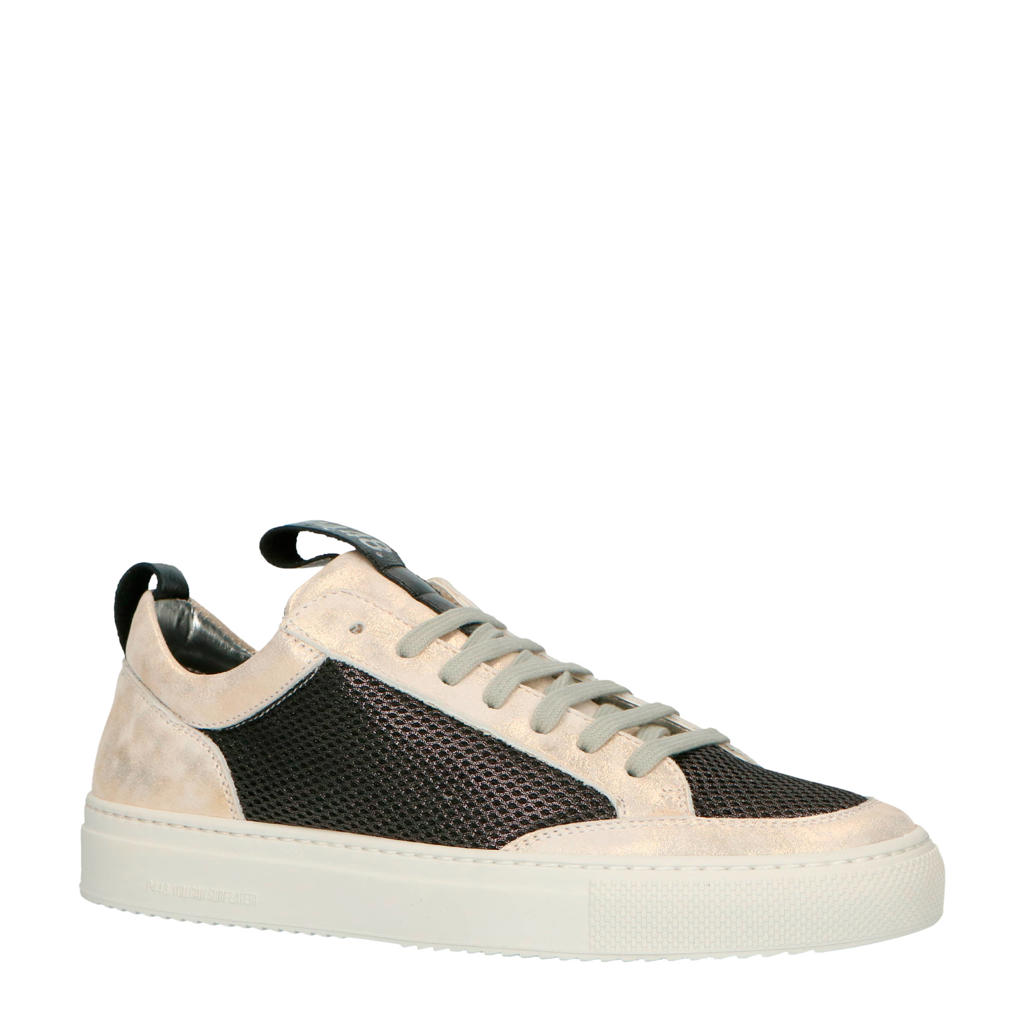 P448 Soho suède sneakers zwart/goud | wehkamp