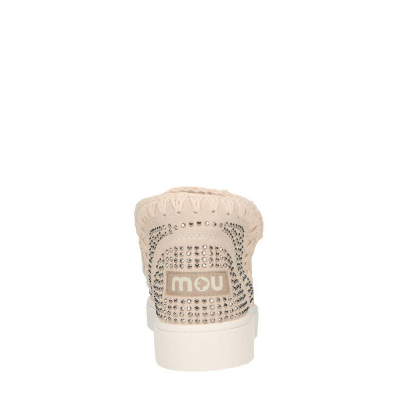 Mou low-cut suède sneakers beige | wehkamp