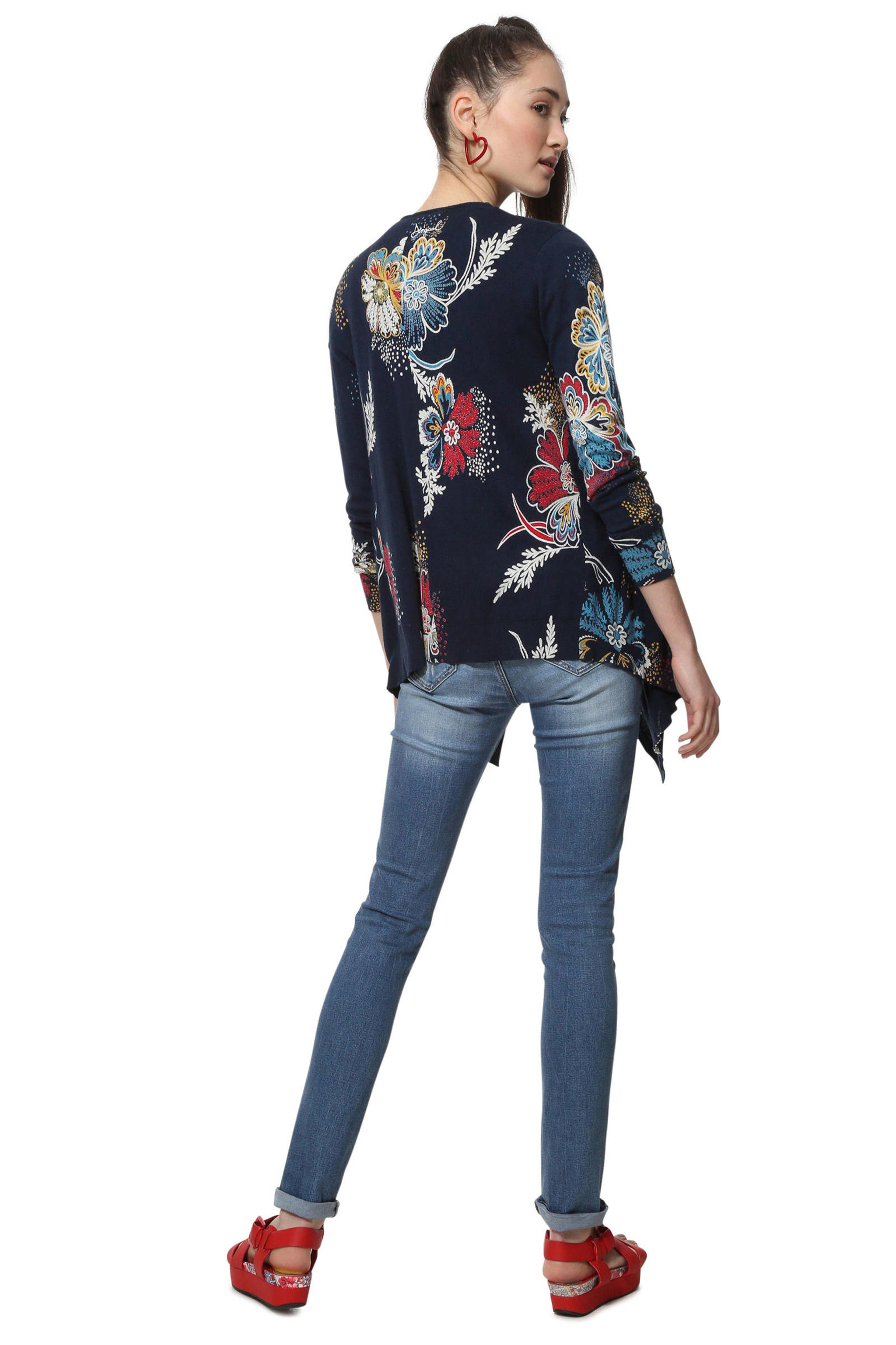 Desigual vest met all over print blauw | wehkamp