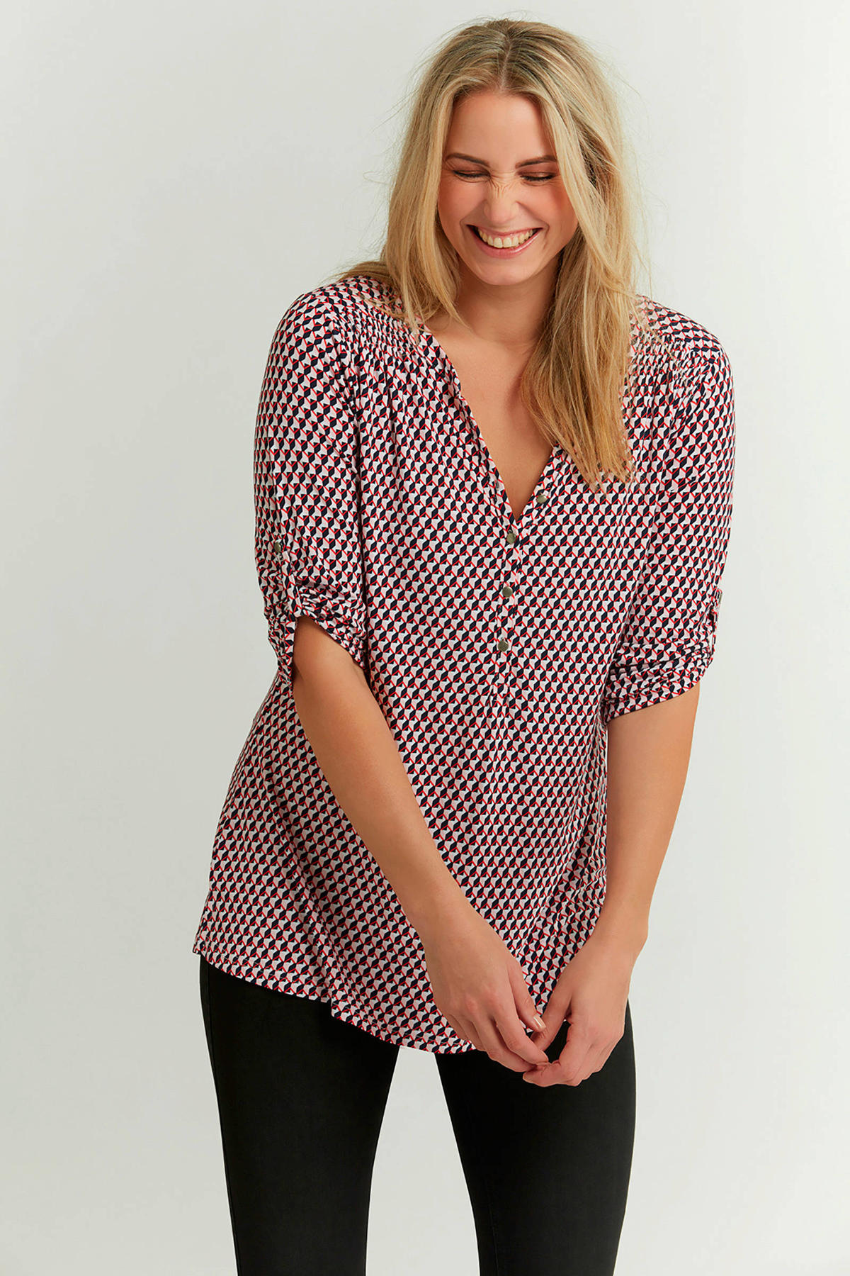 MS Mode top met all over print roze | wehkamp