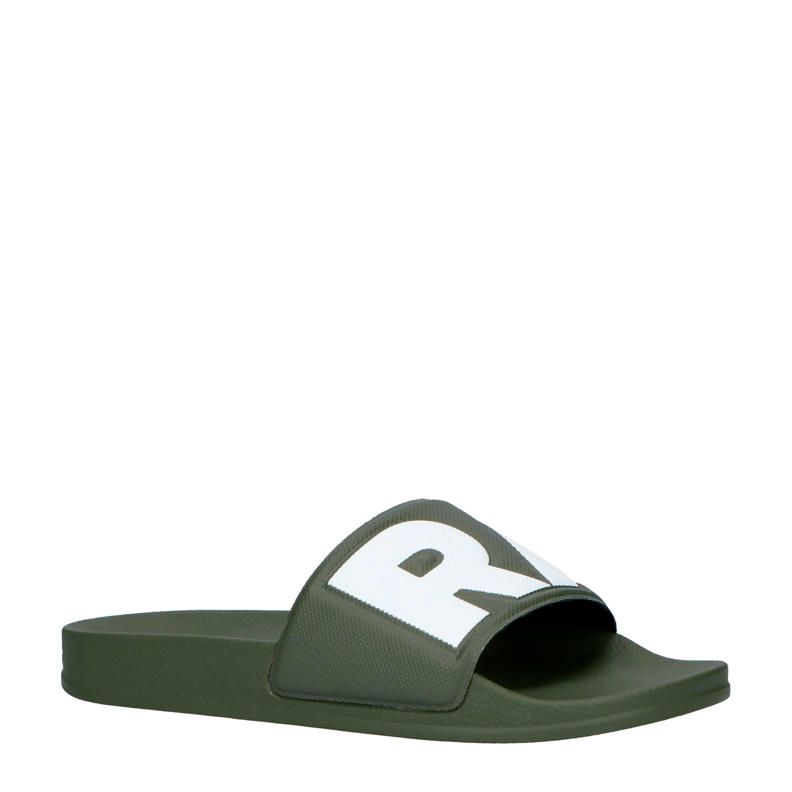 G-STAR Cart Slide II slippers legergroen | wehkamp