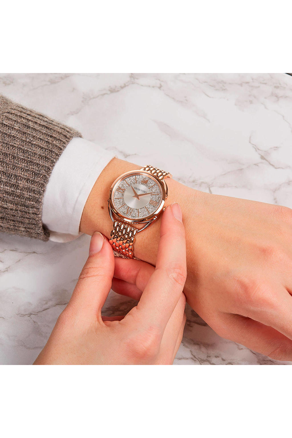 Swarovski horloge Crystalline Glam 5452465 roségoudkleur | wehkamp