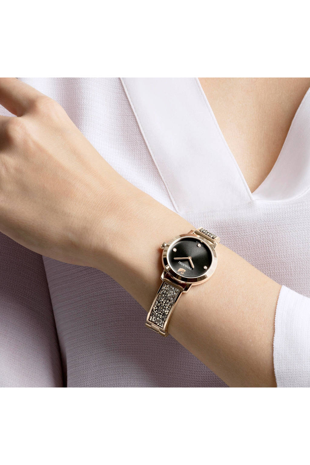 Swarovski horloge Cosmic Rock 5466205 grijs | wehkamp