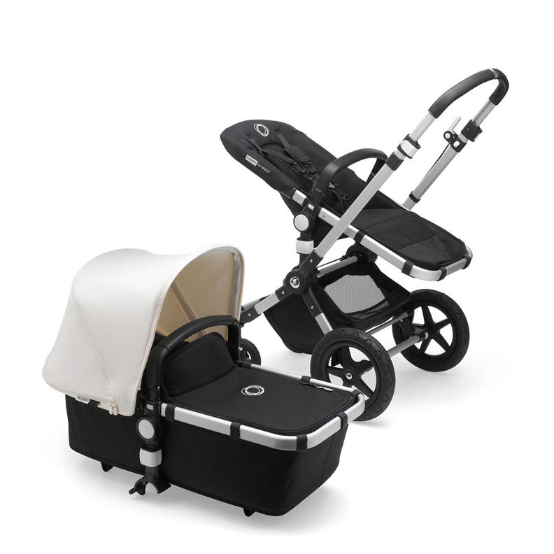 Bugaboo plus aluminium - zwart - wit | wehkamp