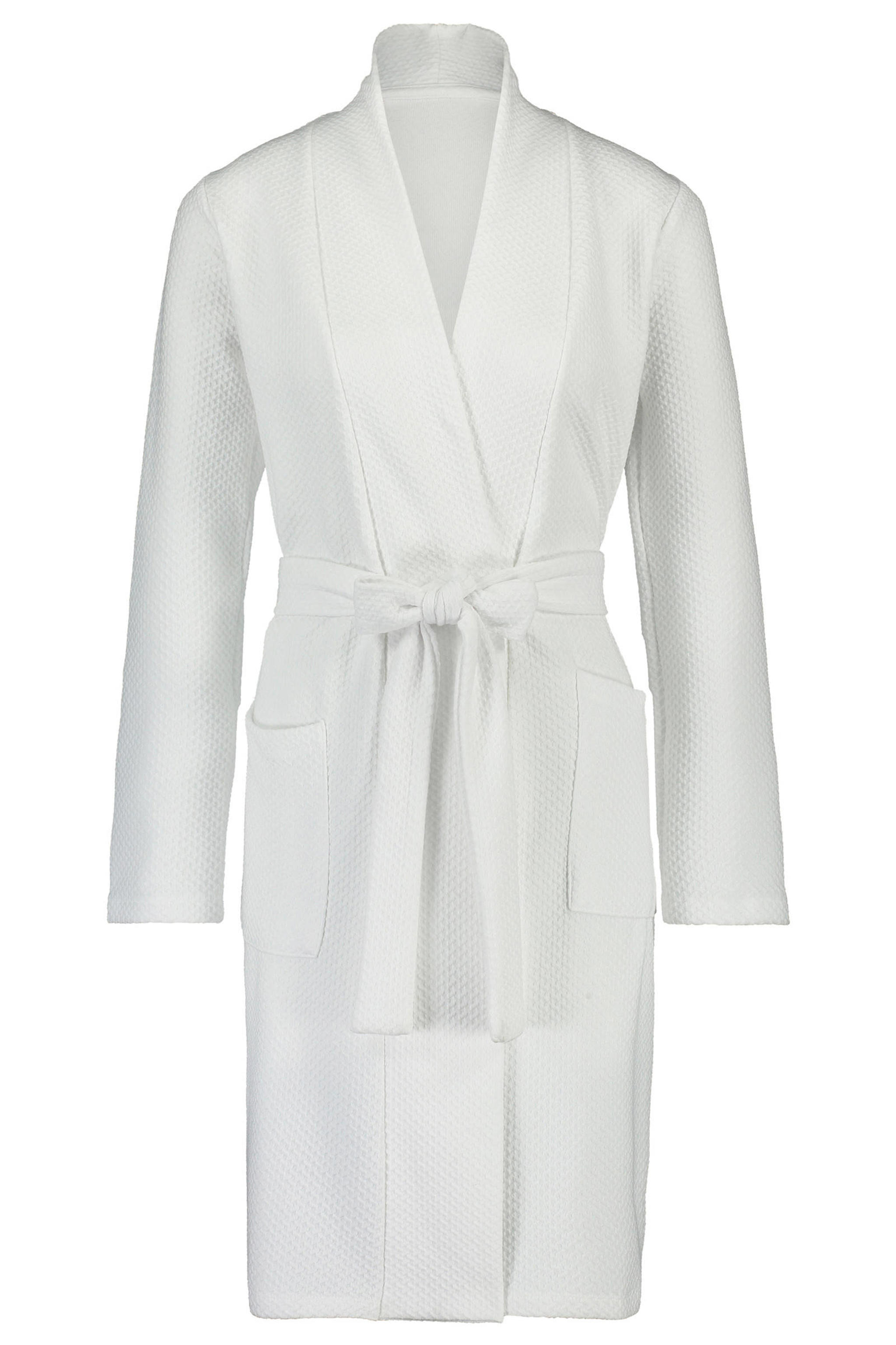 Hunkemöller jersey badjas wit | wehkamp