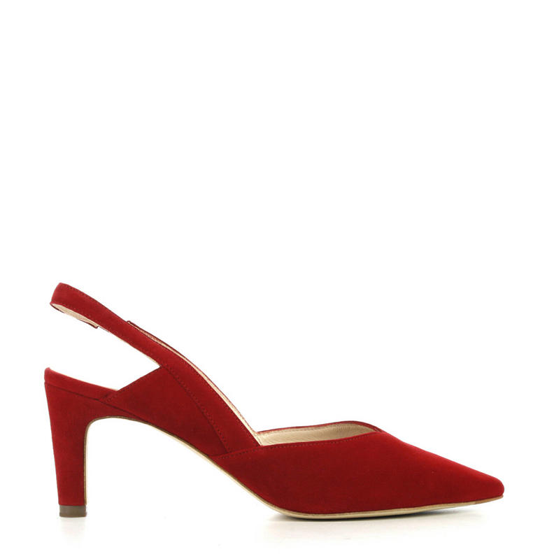 Peter Kaiser suède slingback pumps rood | wehkamp