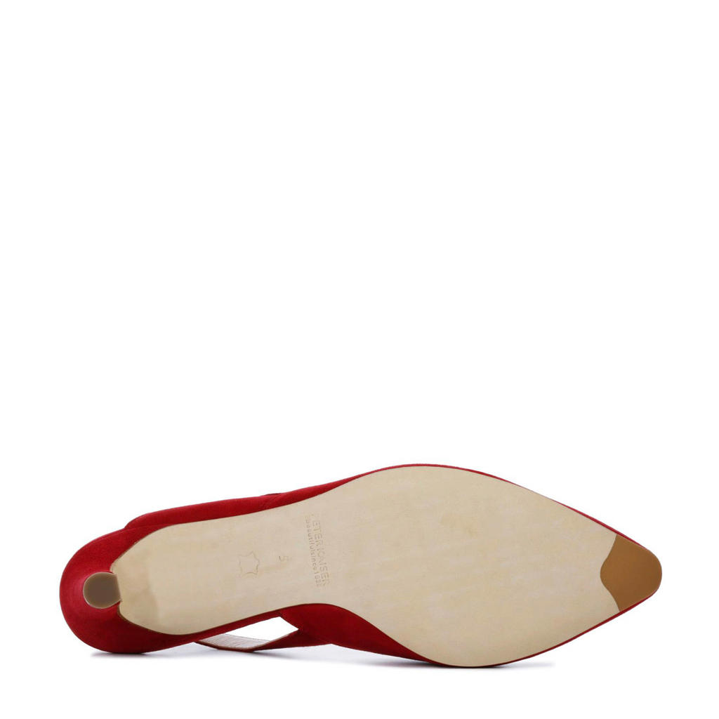 Peter Kaiser suède slingback pumps rood | wehkamp
