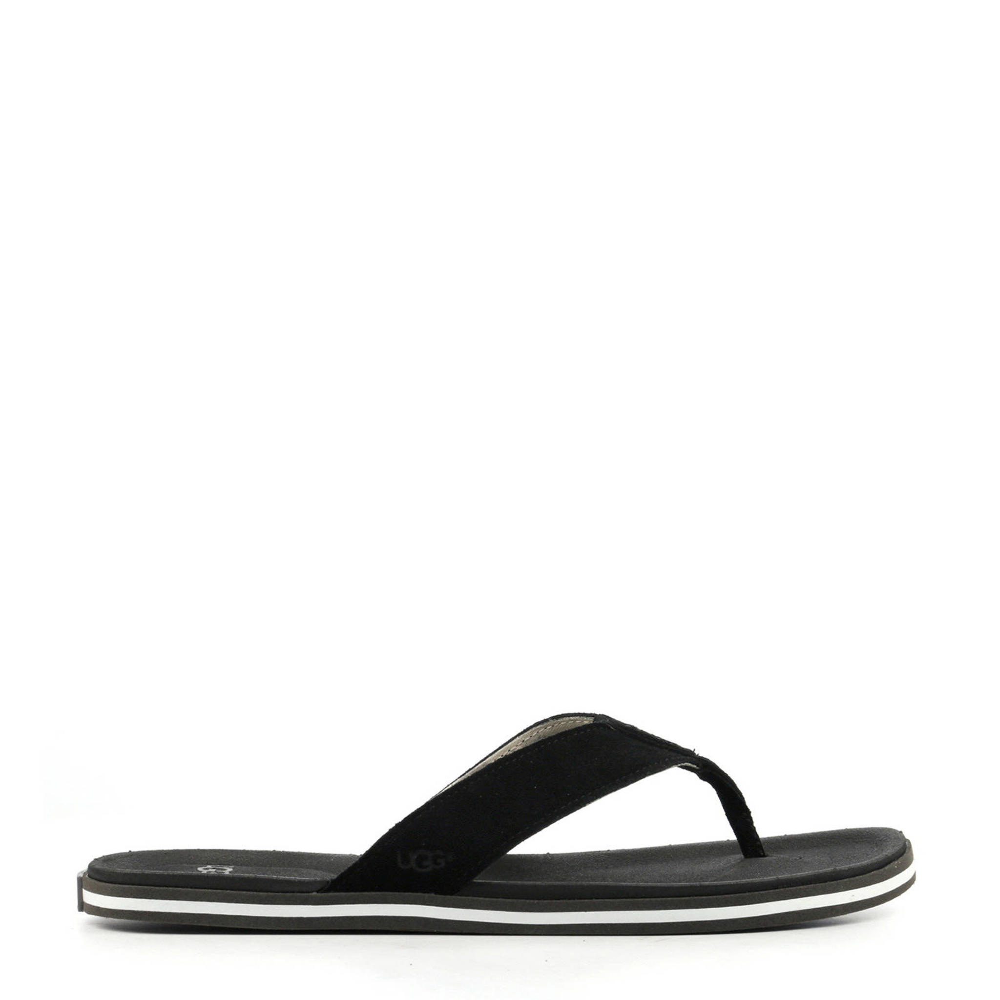 UGG Beach Flip suède teenslippers zwart | wehkamp