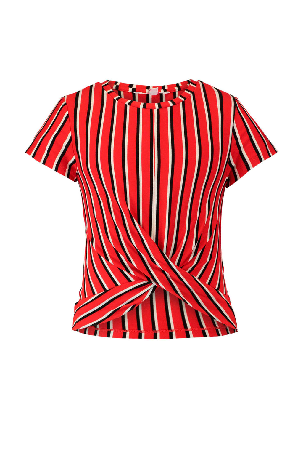 CoolCat gestreept T-shirt rood/zwart/wit | wehkamp