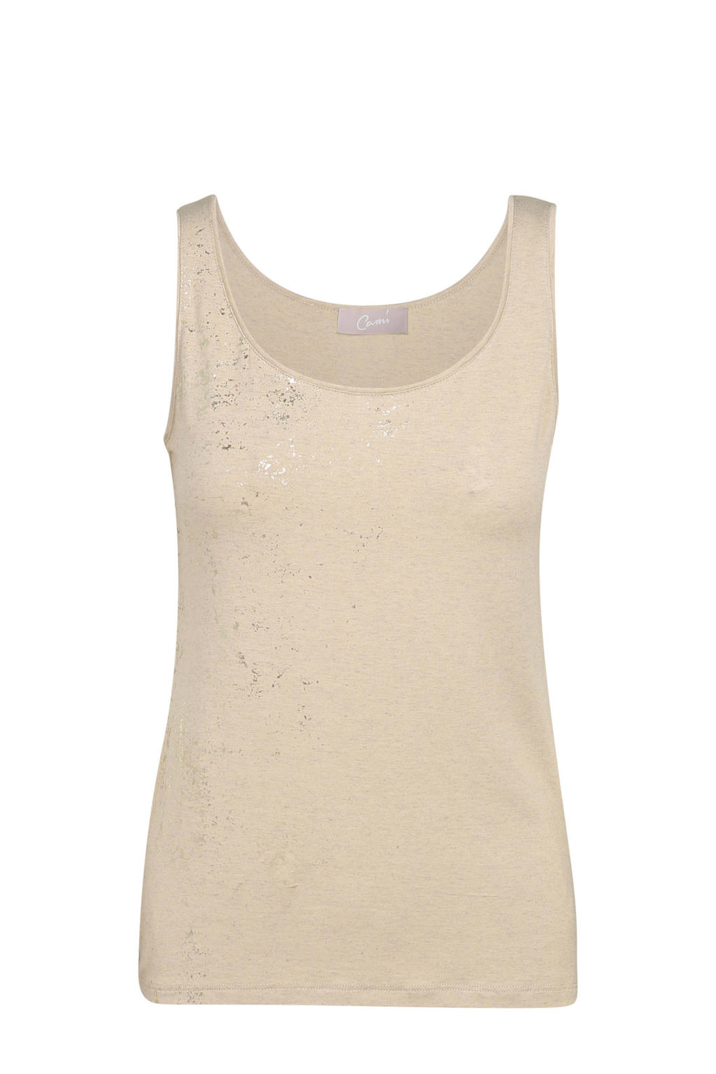 Cassis singlet met folieprint beige | wehkamp