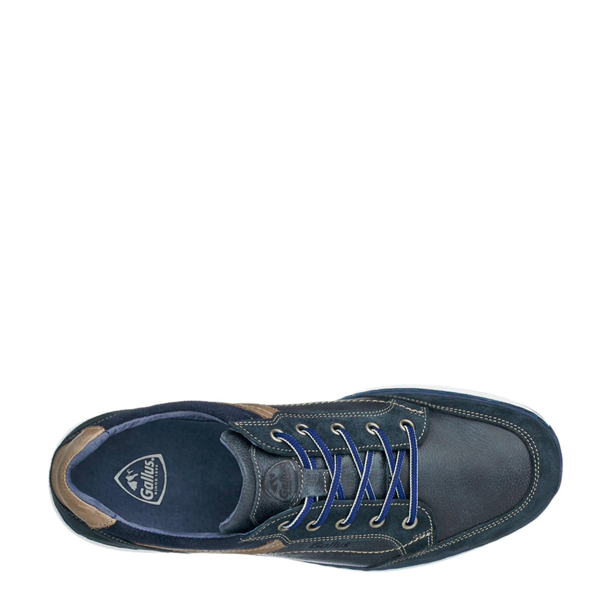 Gallus leren sneakers blauw | wehkamp