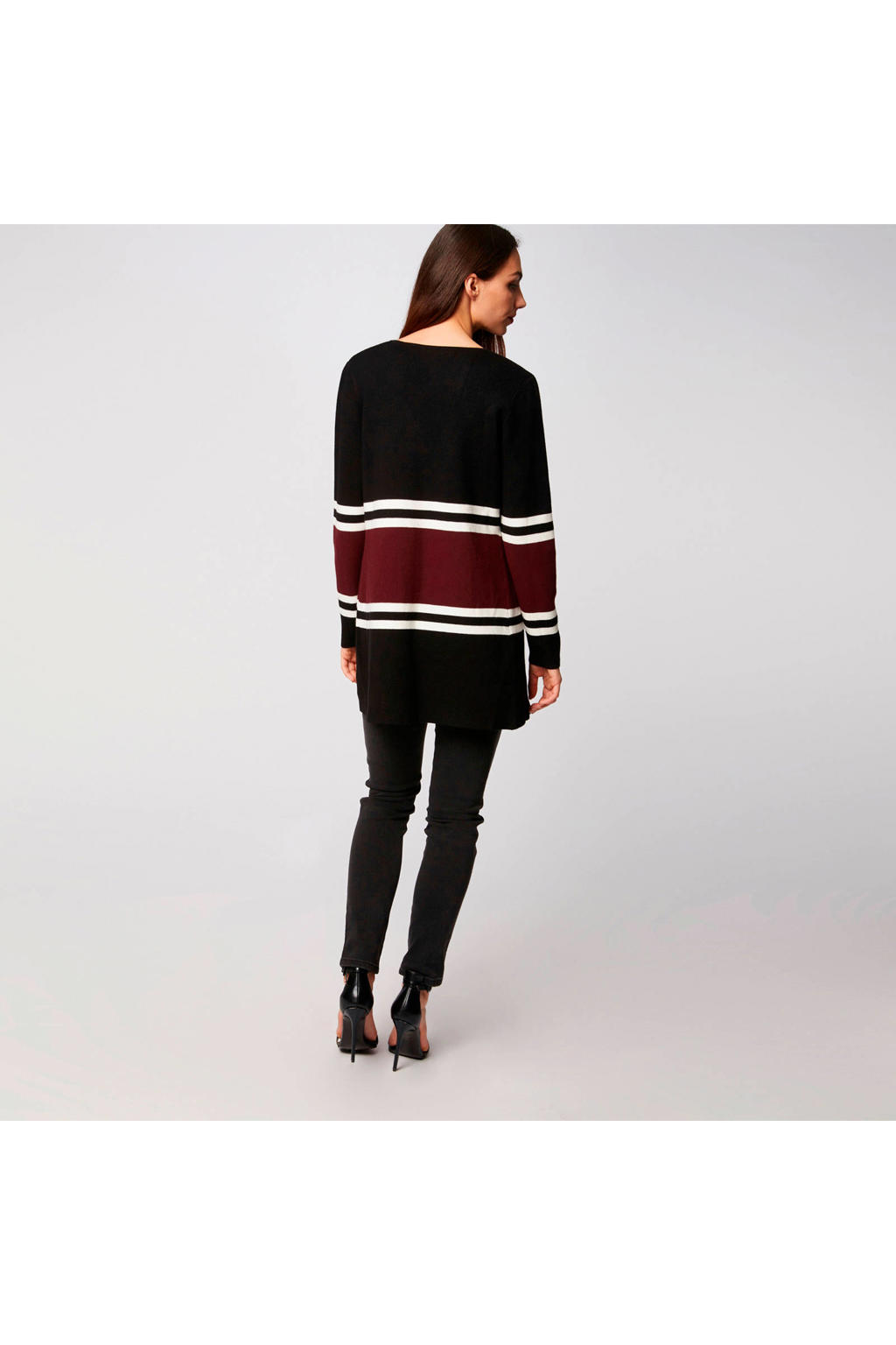 Morgan vest met strepen zwart | wehkamp