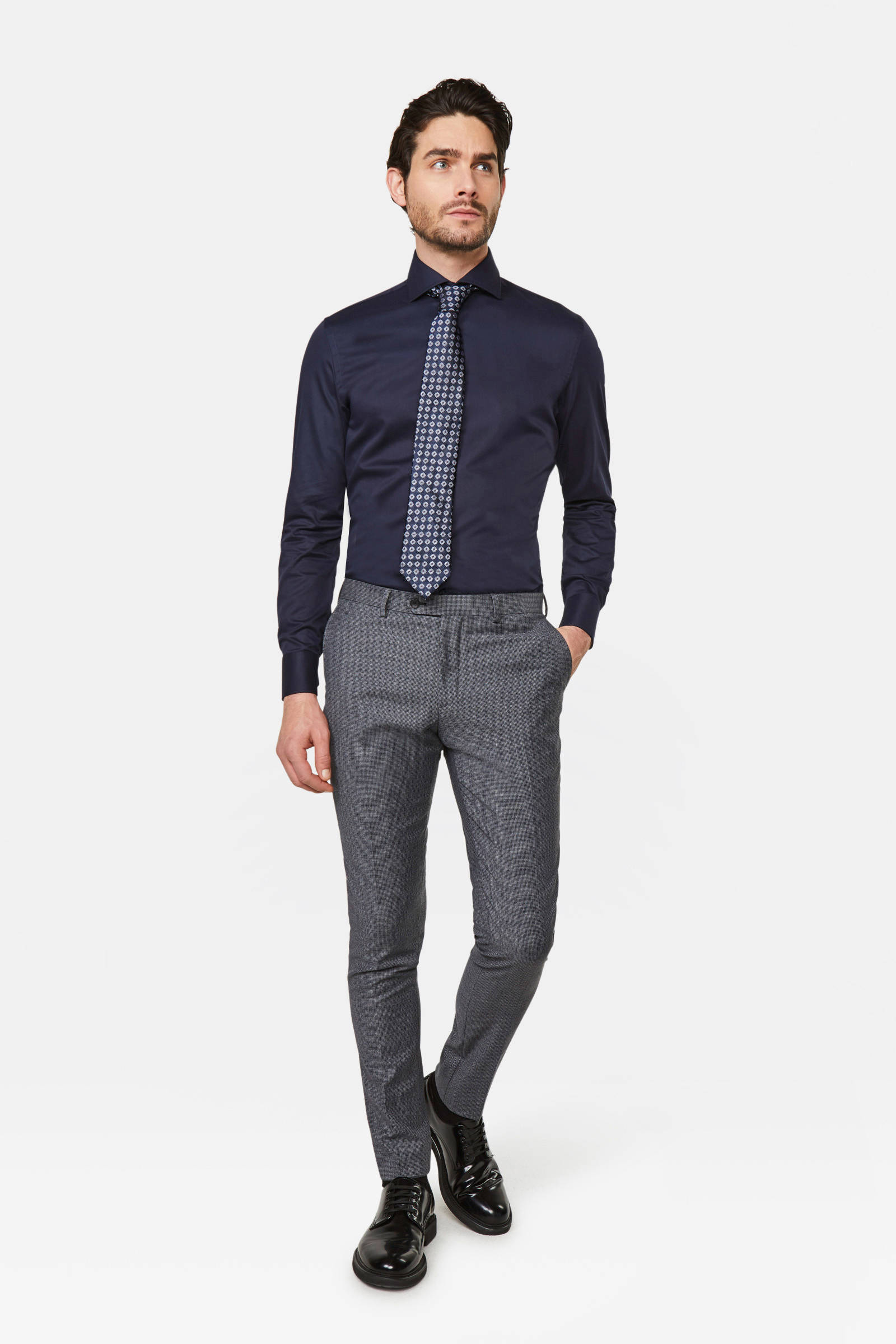 We Fashion Van Gils Slim Fit Overhemd Marine Wehkamp