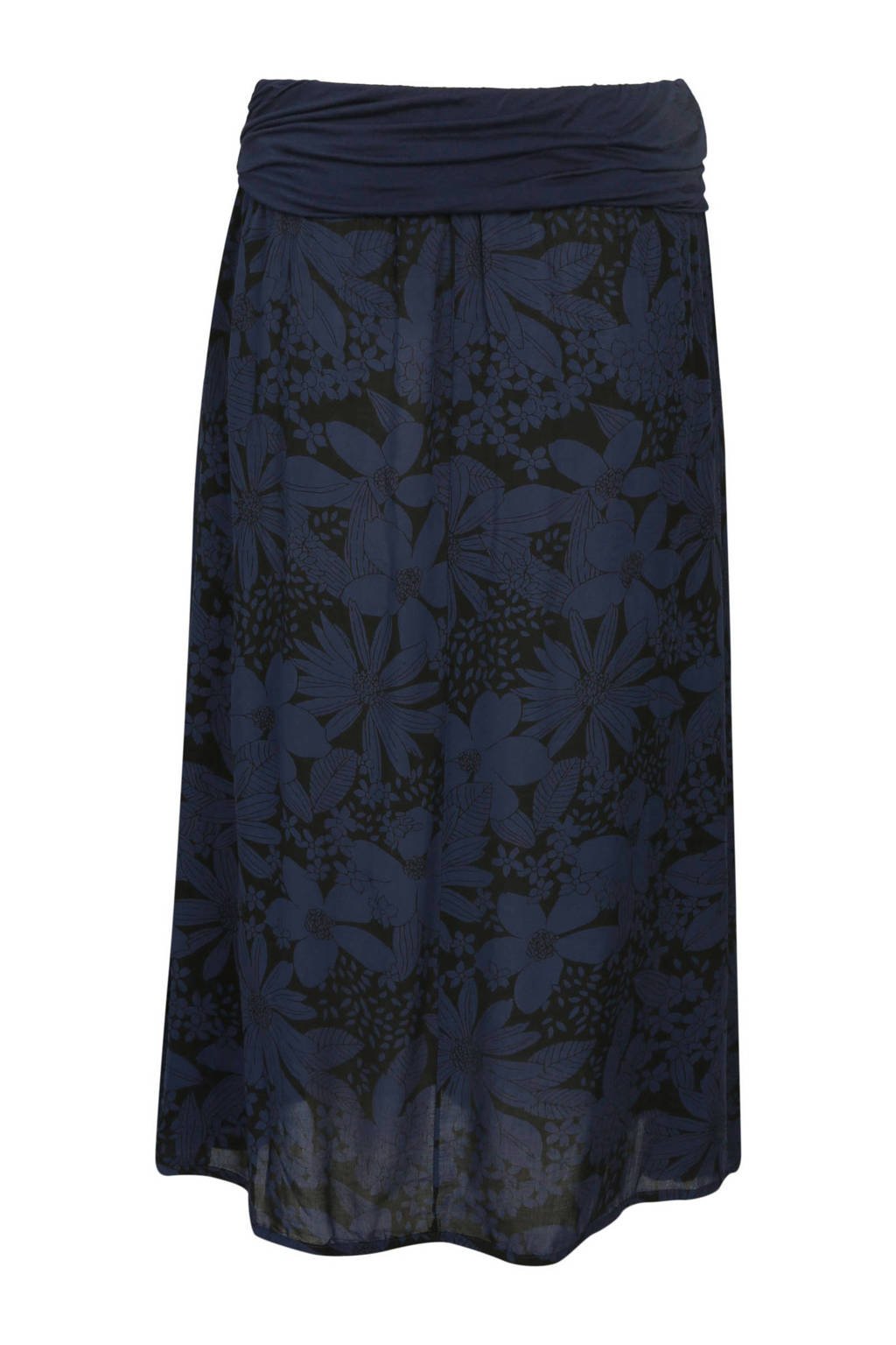 Paprika gebloemde rok donkerblauw | wehkamp
