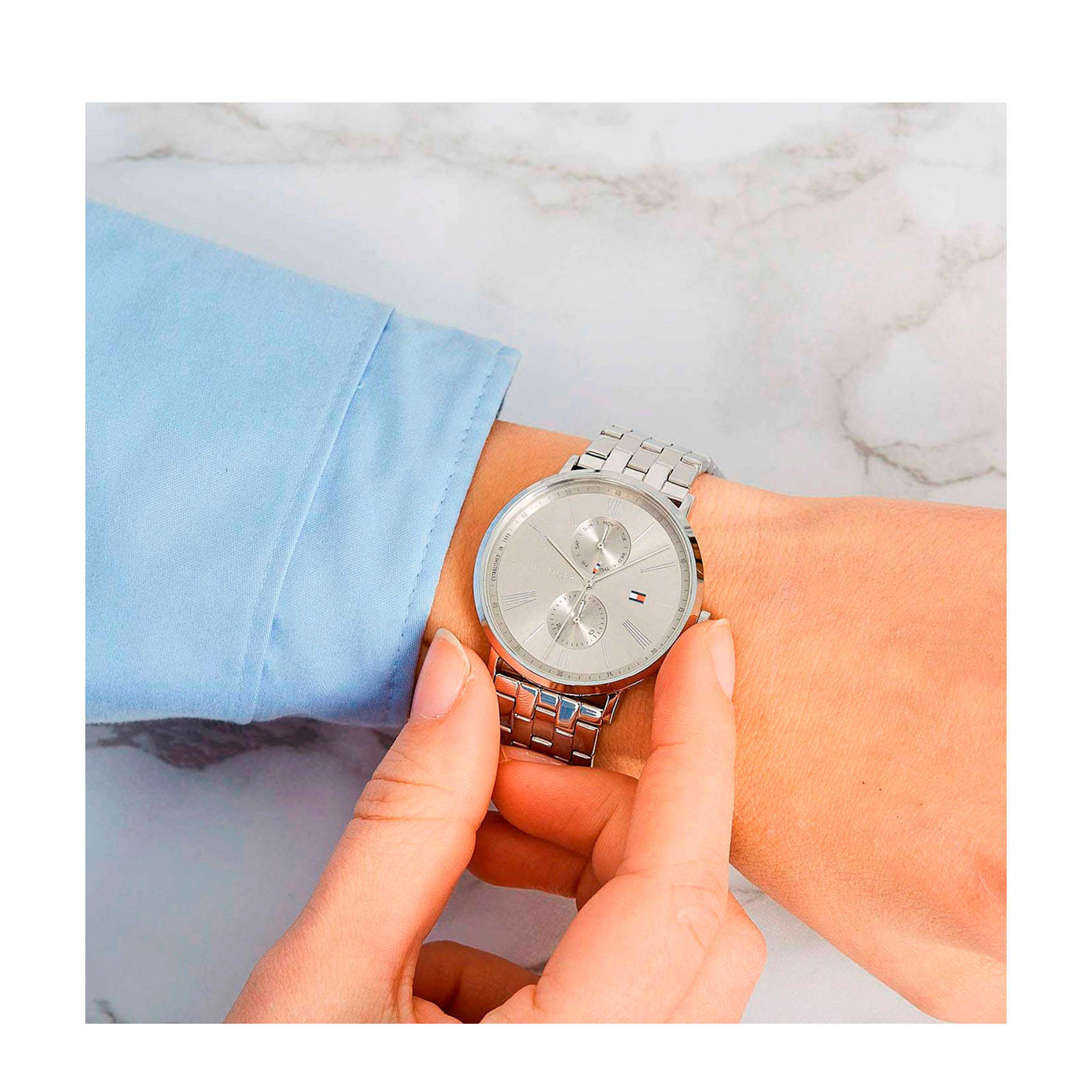 Tommy Hilfiger horloge TH1782068 zilver | wehkamp