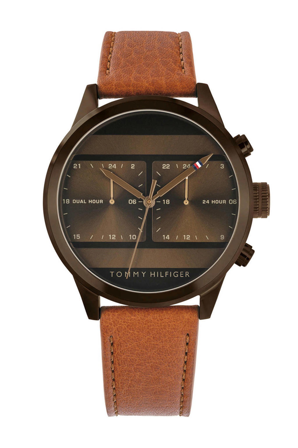 Tommy Hilfiger horloge TH1791594 cognac | wehkamp