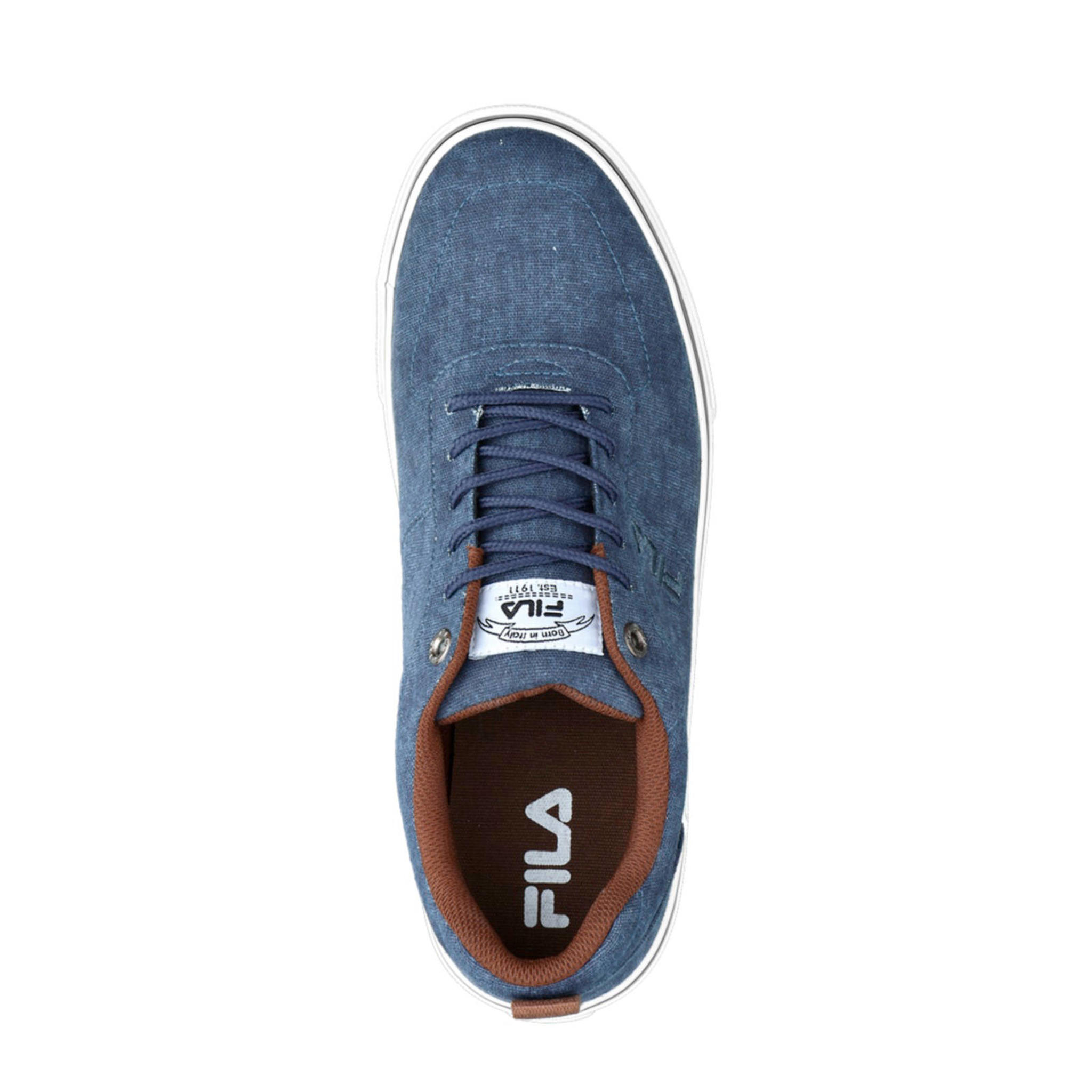 Fila canvas sneakers denimblauw | wehkamp