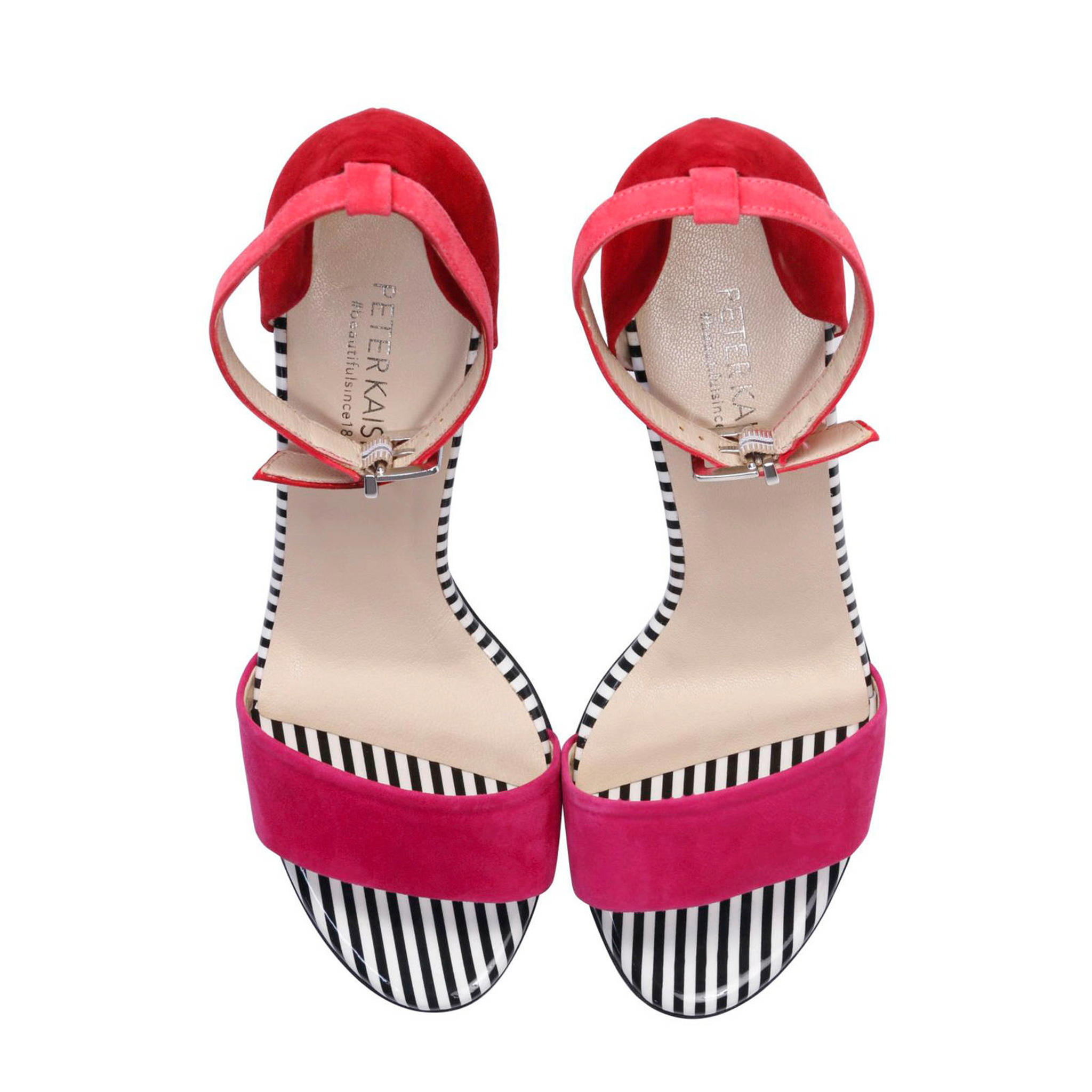 Peter Kaiser suède sandalettes fuchsia/rood | wehkamp