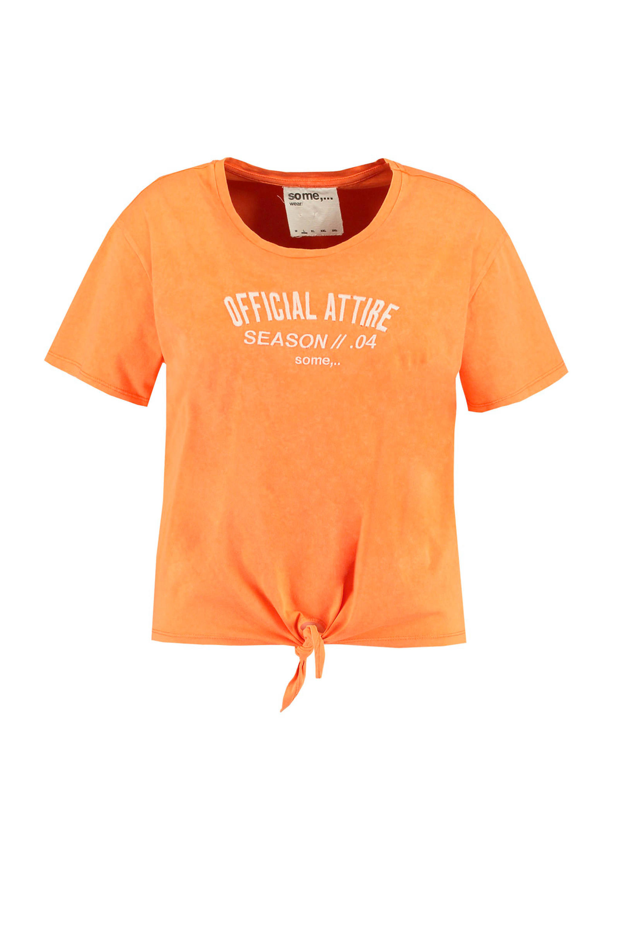 some,... T-shirt oranje | wehkamp