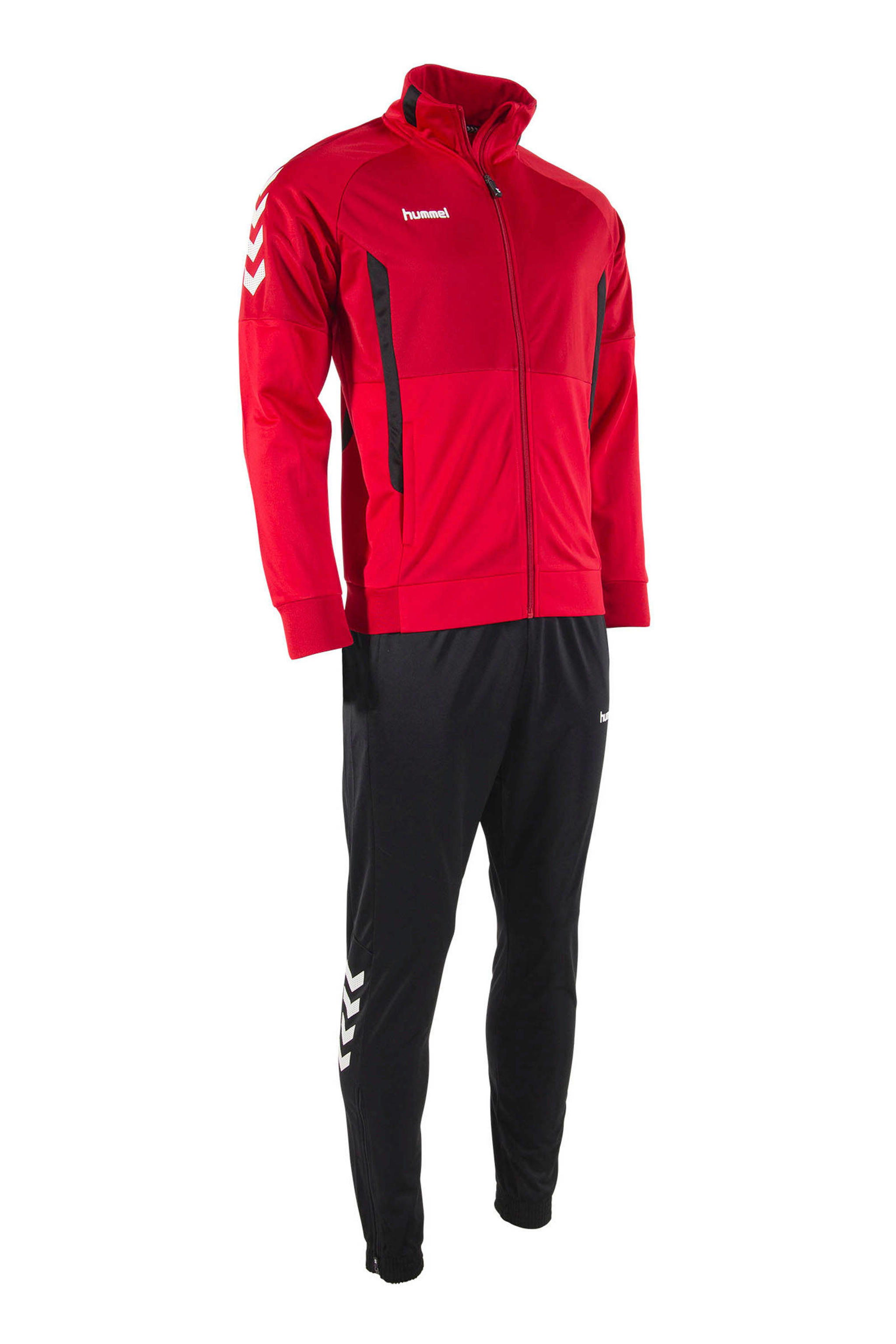 hummel Senior trainingspak rood/zwart | wehkamp
