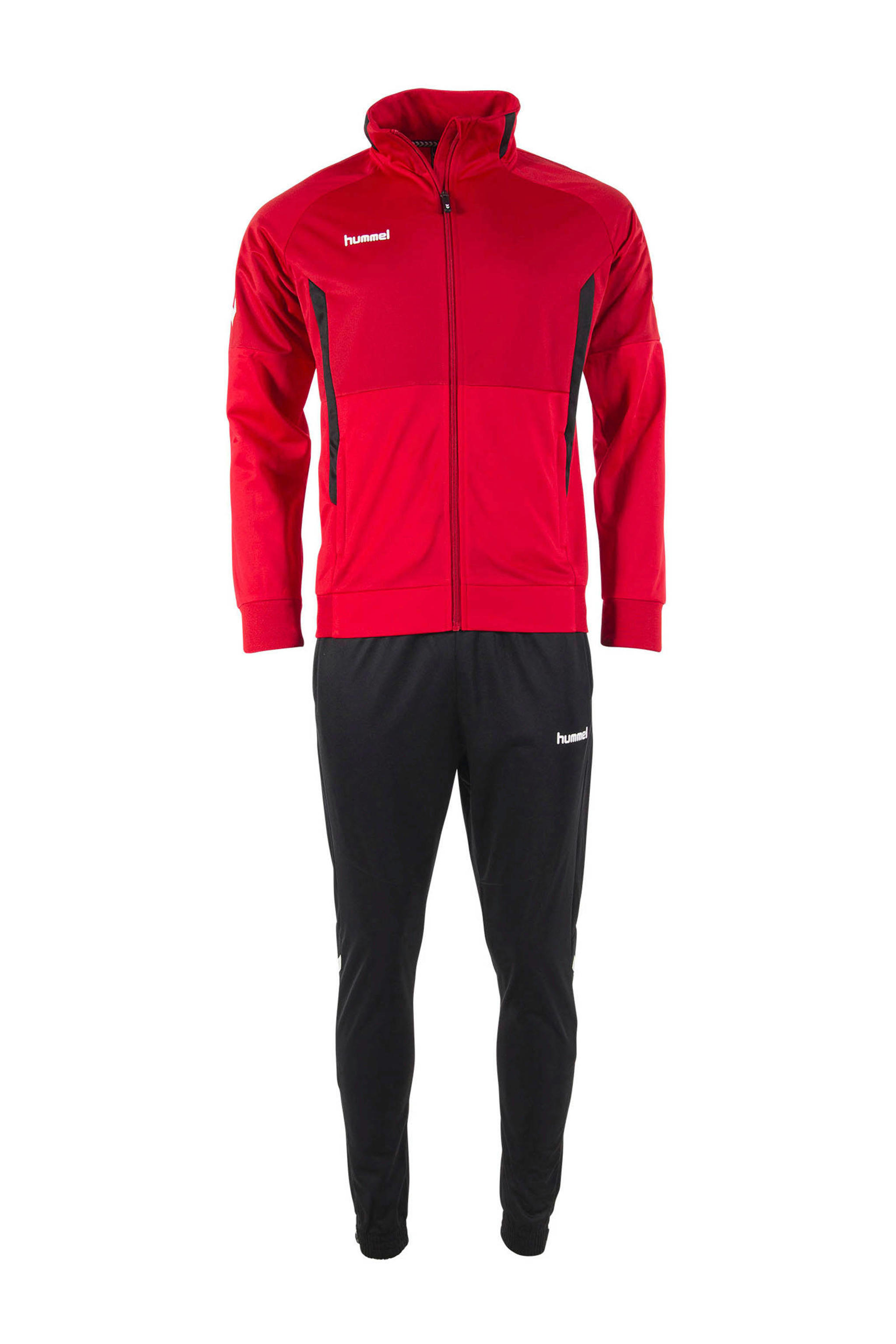 hummel Senior trainingspak rood/zwart | wehkamp