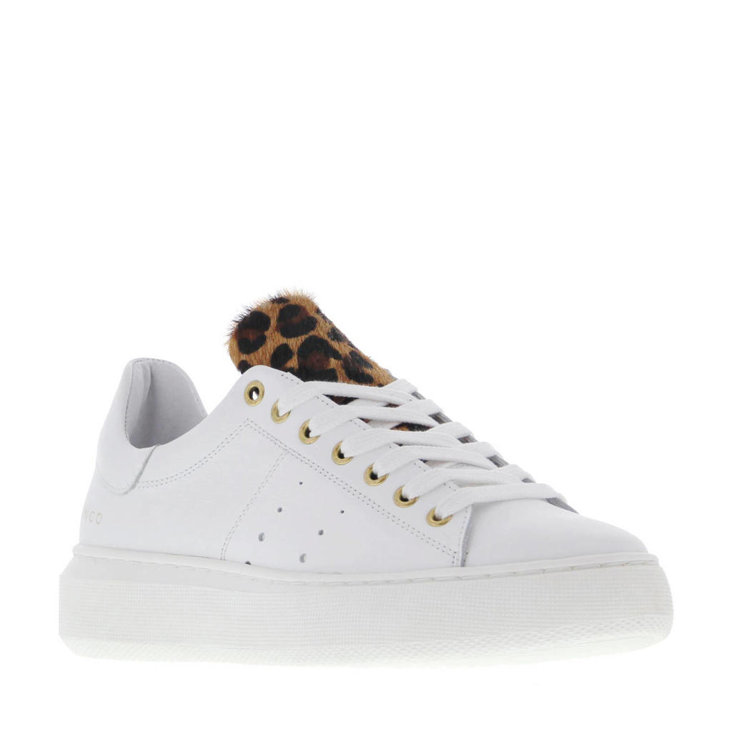 Tango Shoes Ingeborg 1-CG leren sneakers wit/panterprint | wehkamp
