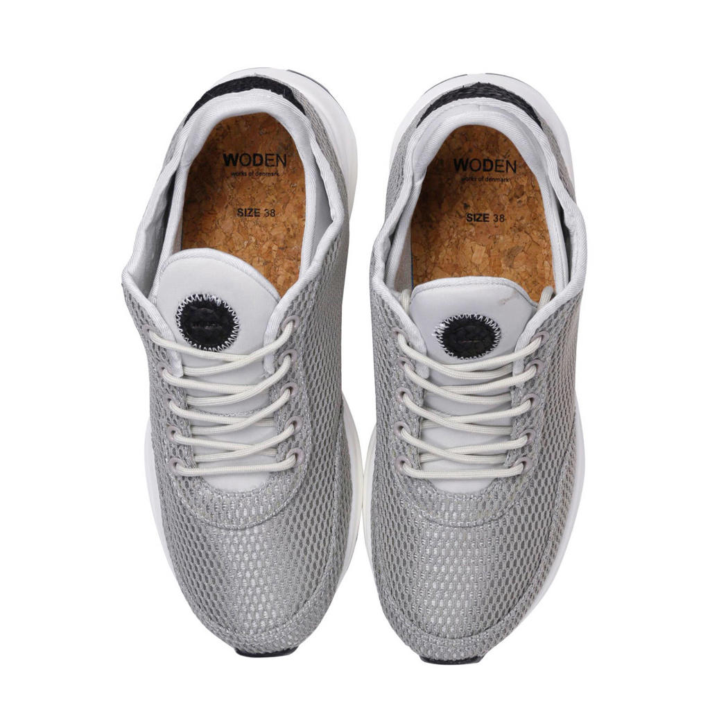 Woden Thea Mesh sneakers grijs | wehkamp