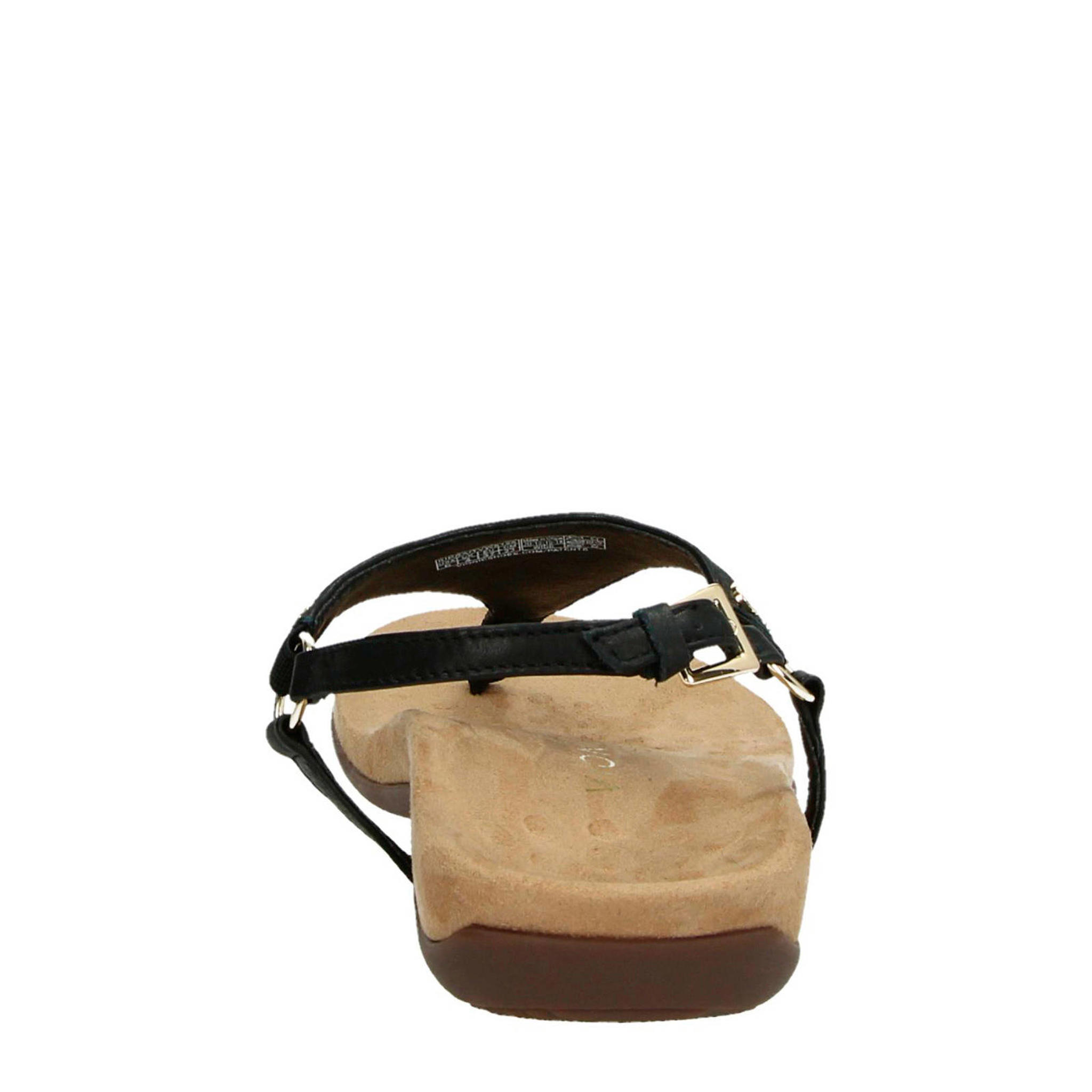 Vionic Kirra leren sandalen zwart | wehkamp