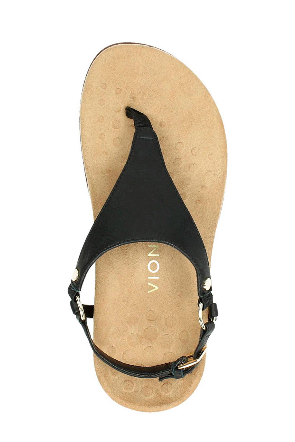 Vionic Kirra leren sandalen zwart | wehkamp