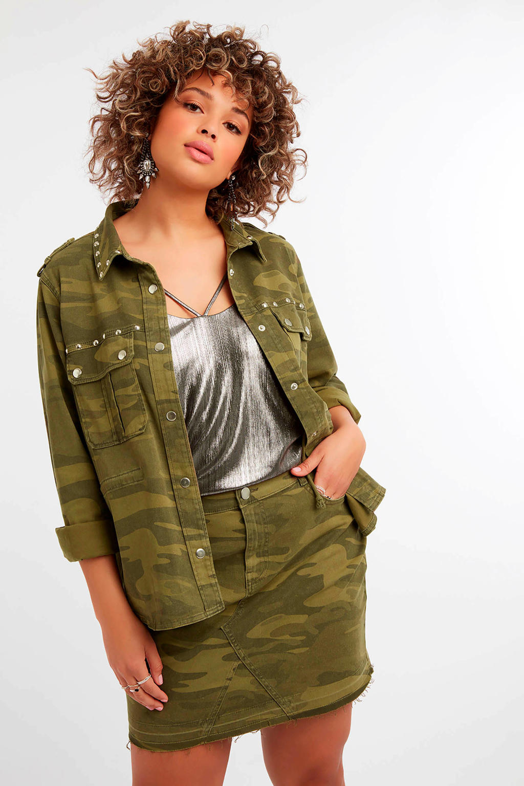 MS Mode rok met camouflageprint groen | wehkamp