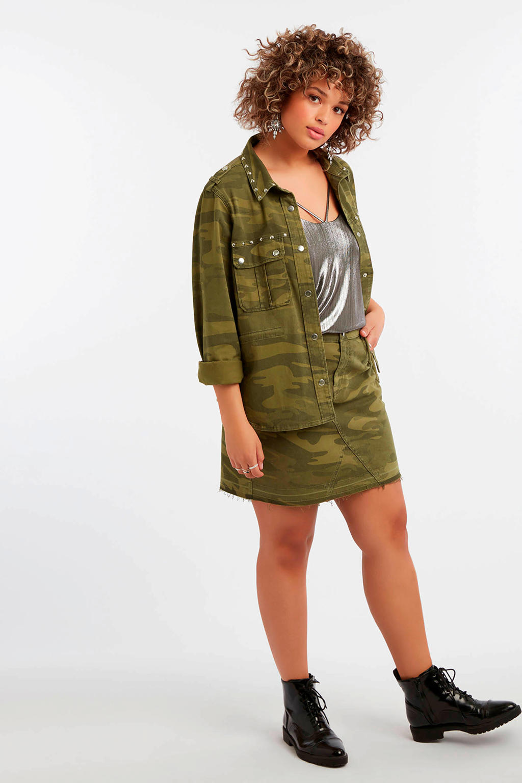 MS Mode rok met camouflageprint groen | wehkamp