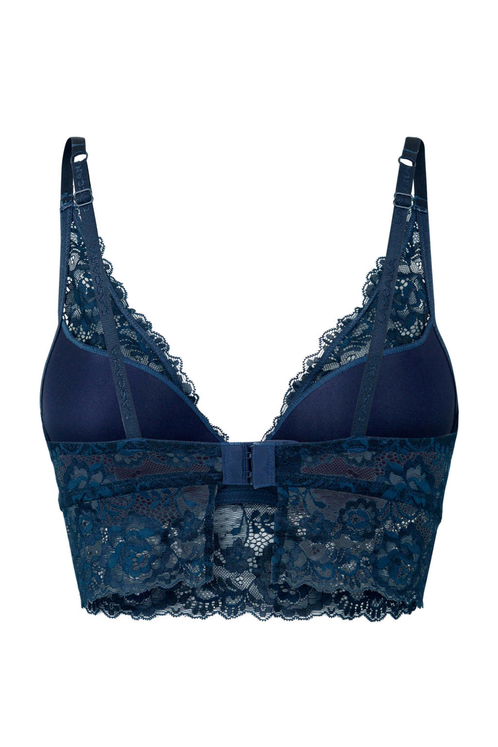 Lascana kanten longline bralette marine | wehkamp