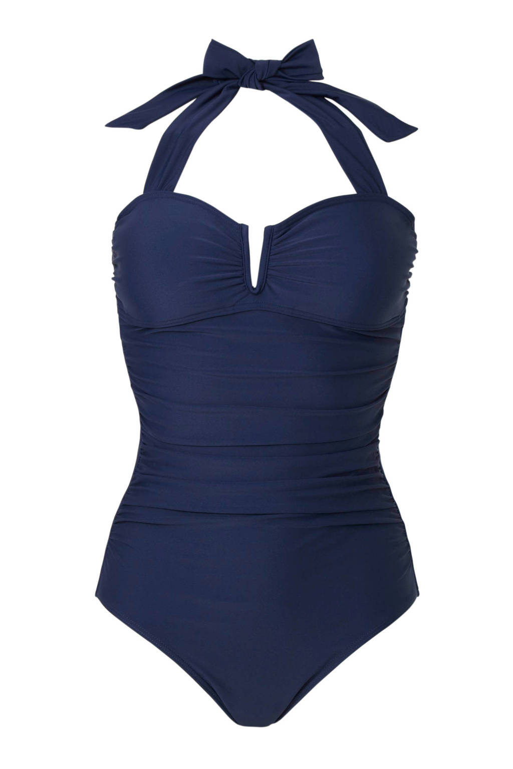 BEACHWAVE halter badpak met splitje marine | wehkamp