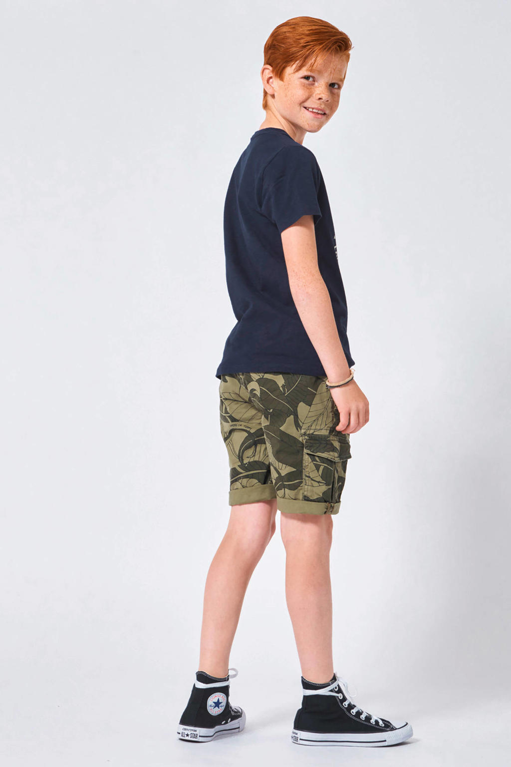 America Today short Nick met all over print groen/donkergroen | wehkamp