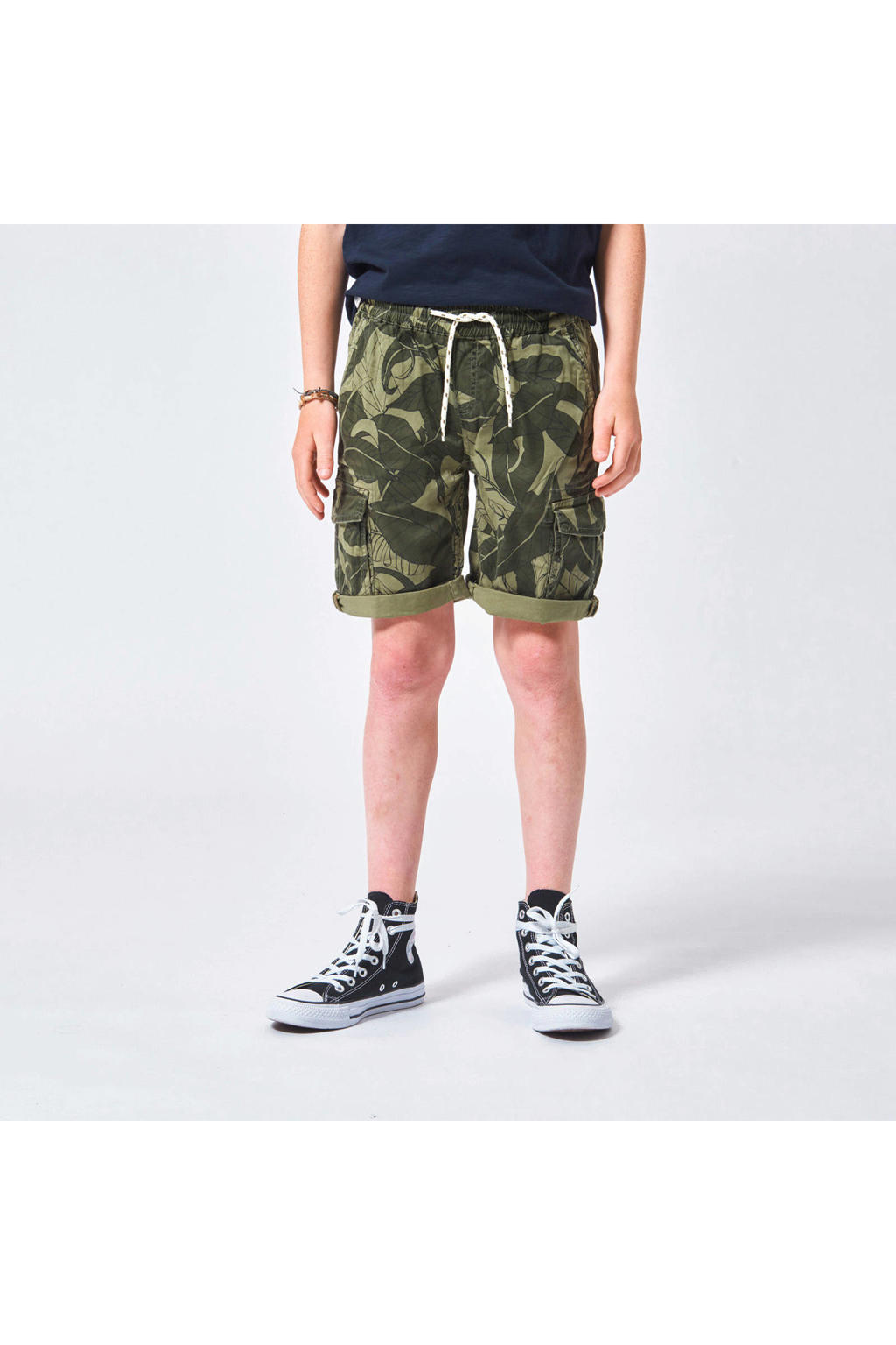 America Today short Nick met all over print groen/donkergroen | wehkamp