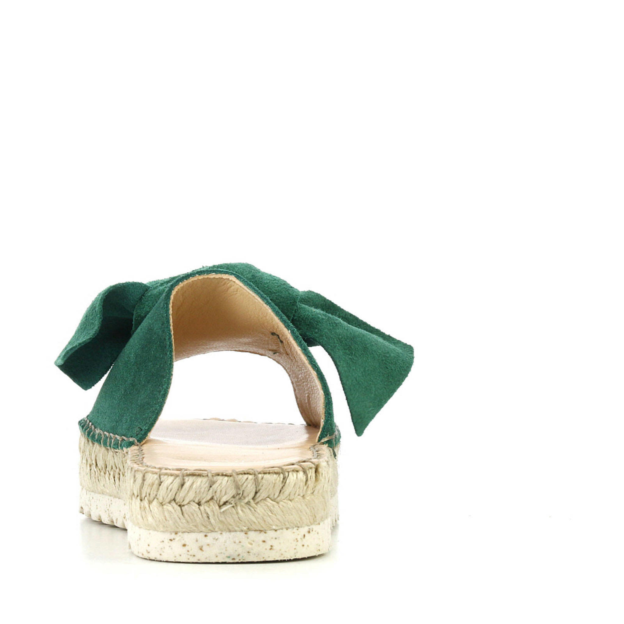 Fred de la Bretoniere 152010088 suède slippers groen | wehkamp