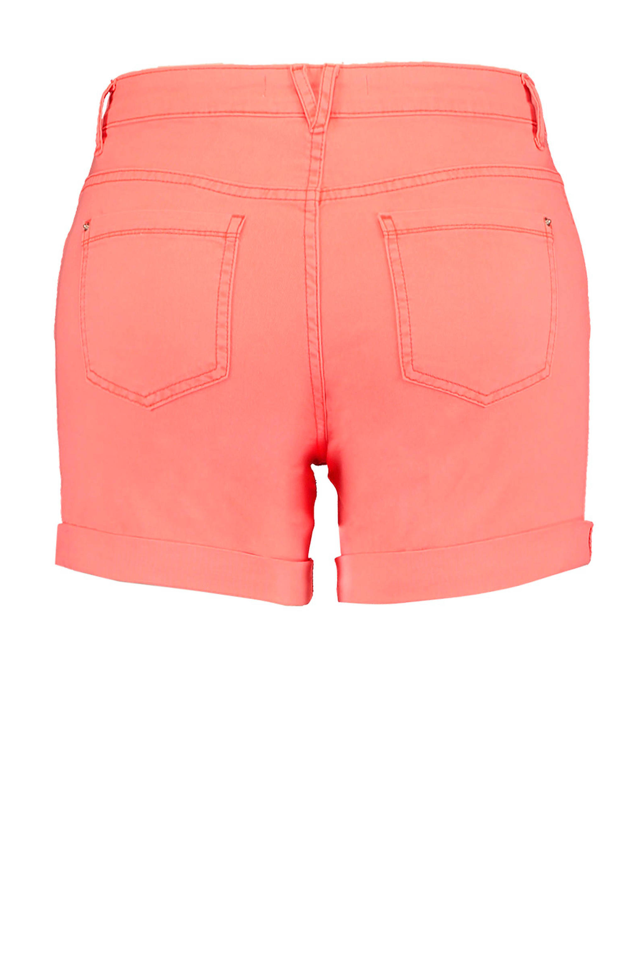 MS Mode slim fit short koraalrood | wehkamp