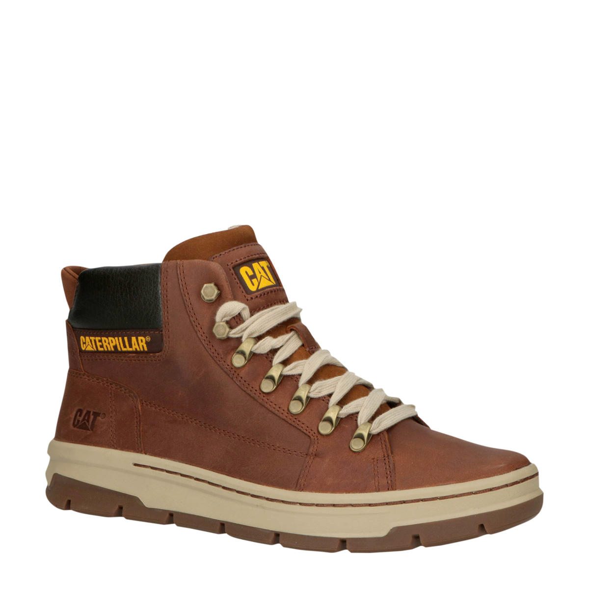 Caterpillar Irondale leren veterboots bruin | wehkamp