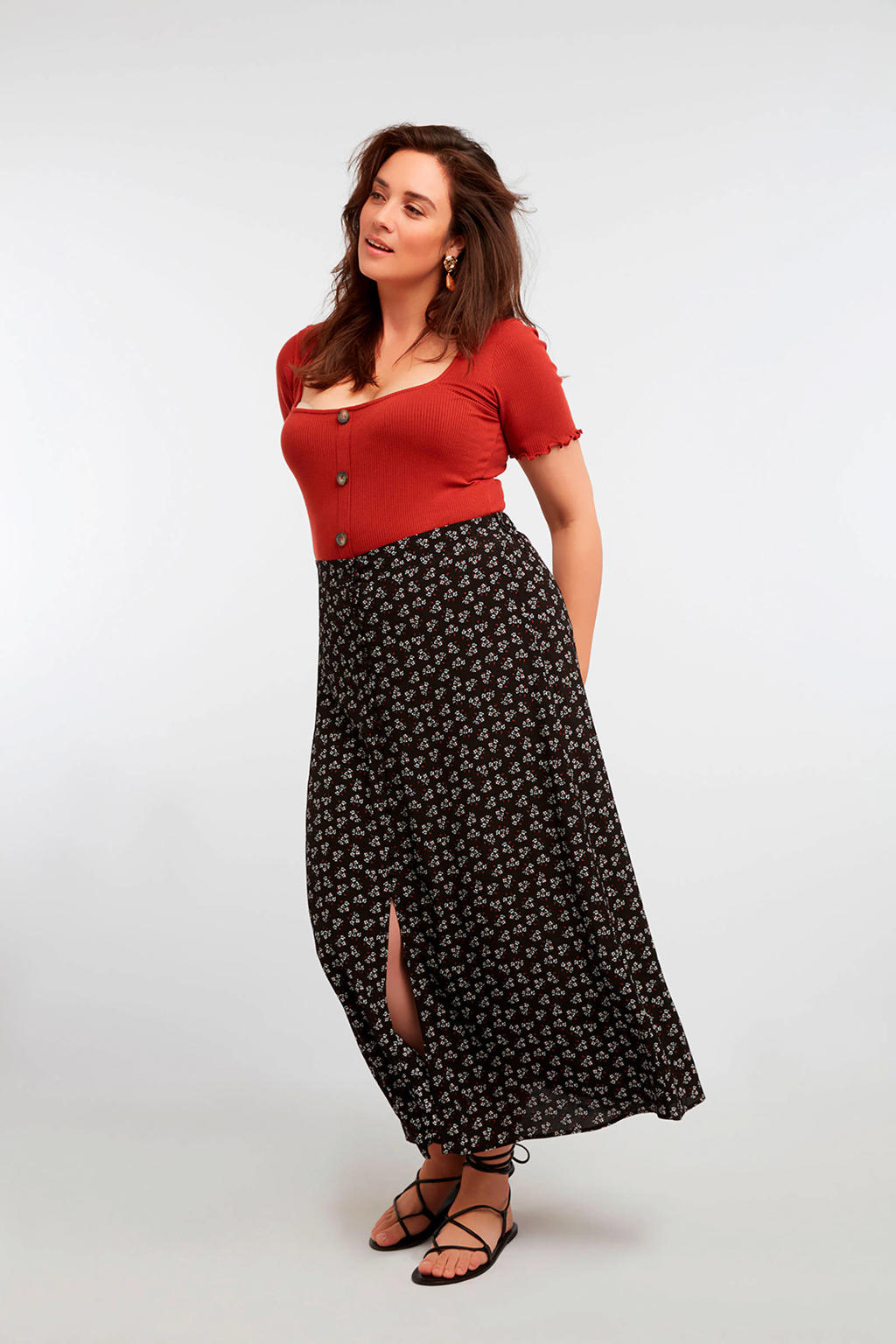 MS Mode rok met all over print zwart FSTVL | wehkamp