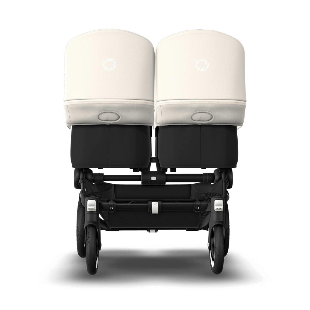Bugaboo Donkey 2 Twin kinderwagen zwart - wit met zwart frame | wehkamp