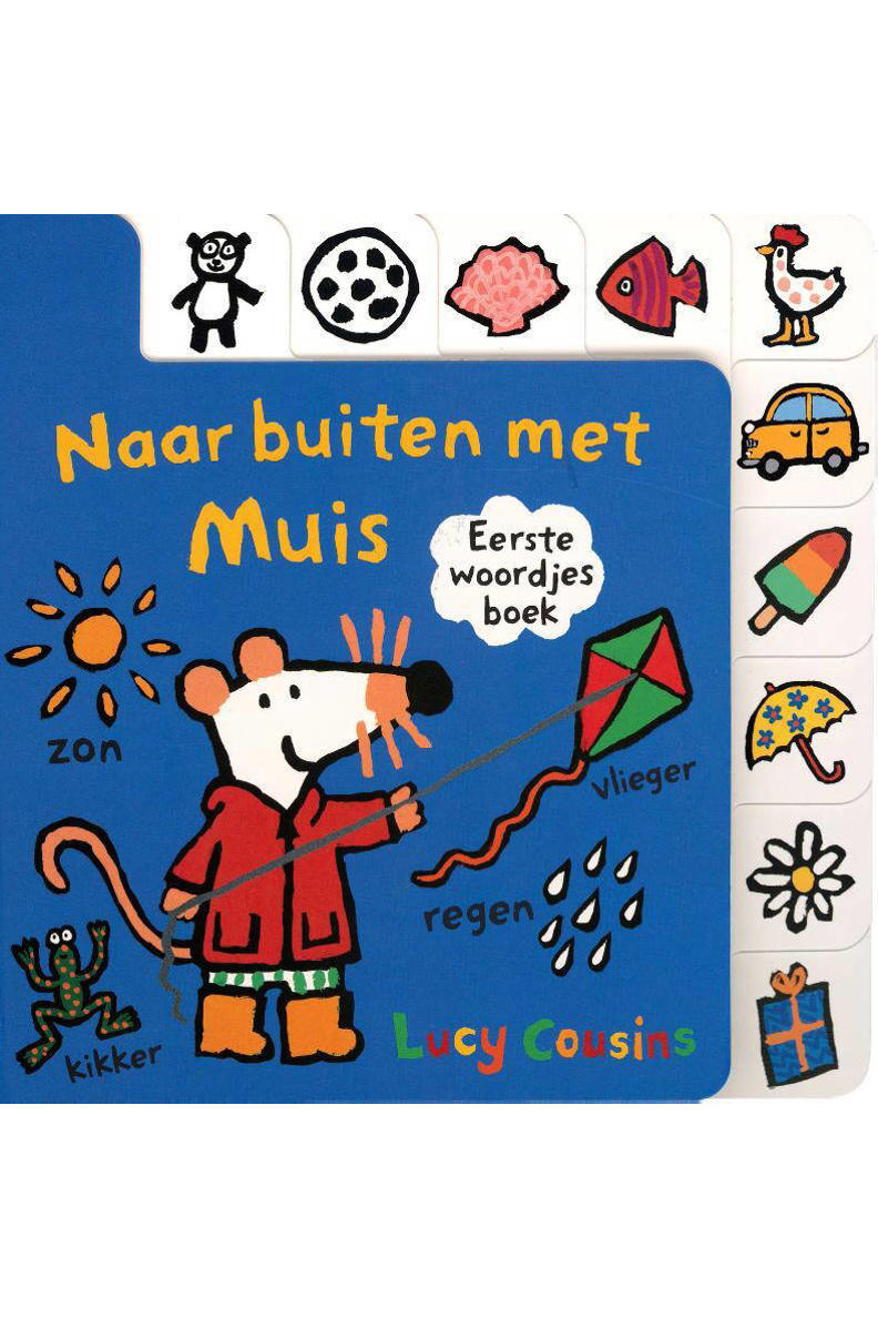 Lucy Cousins Muis: Muis' eerste woordjes-Naar buiten met Muis | wehkamp