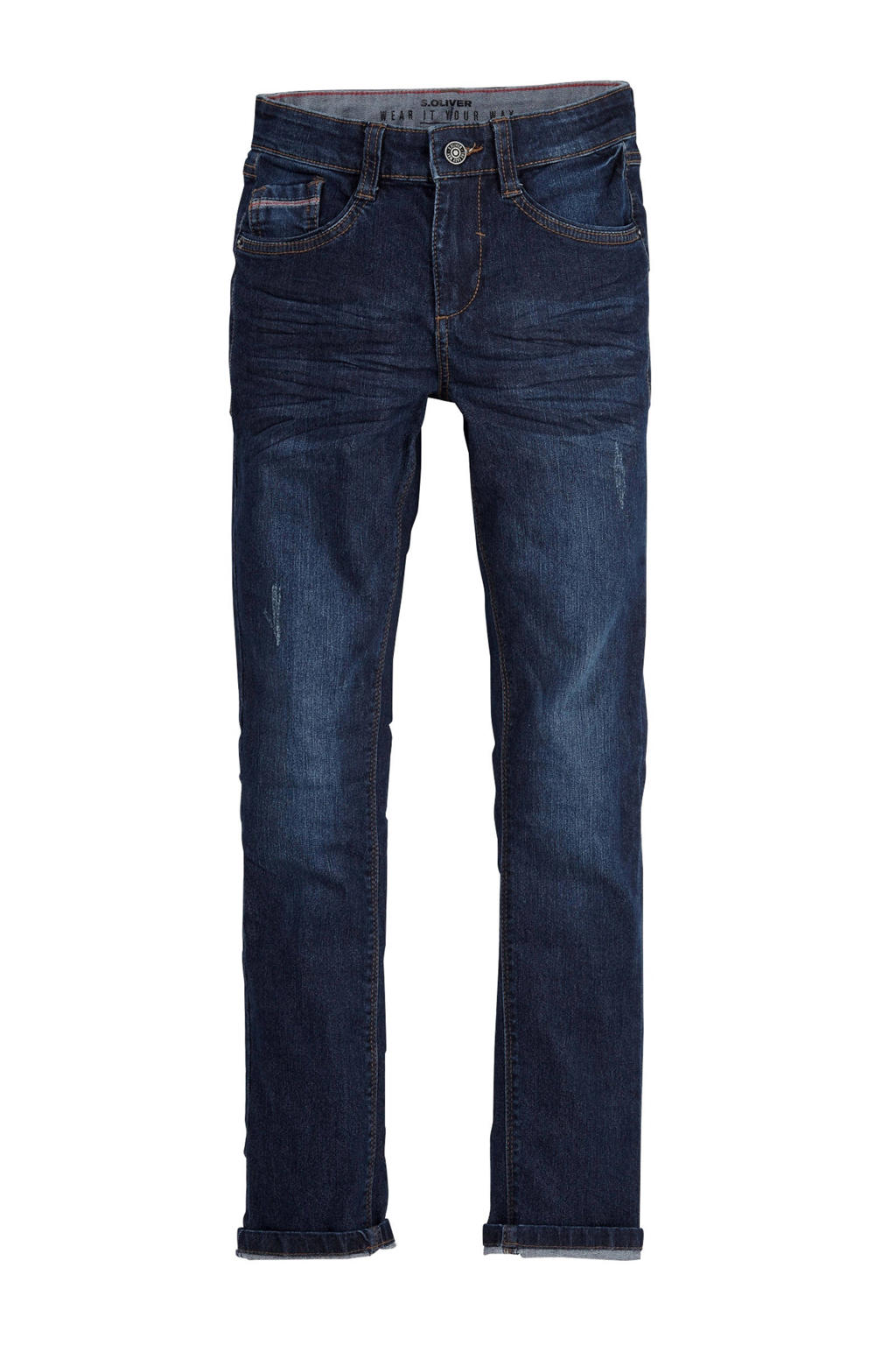s.Oliver slim fit jeans dark denim | wehkamp