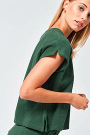 America Today badstof T-shirt Elma groen | wehkamp