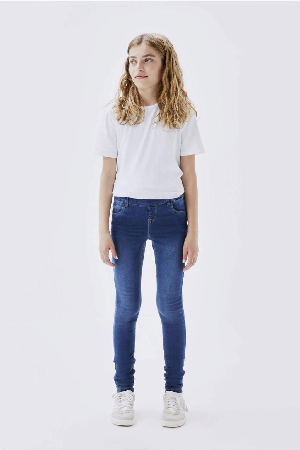 NAME IT KIDS skinny jeans NKFPOLLY dark blue denim | wehkamp