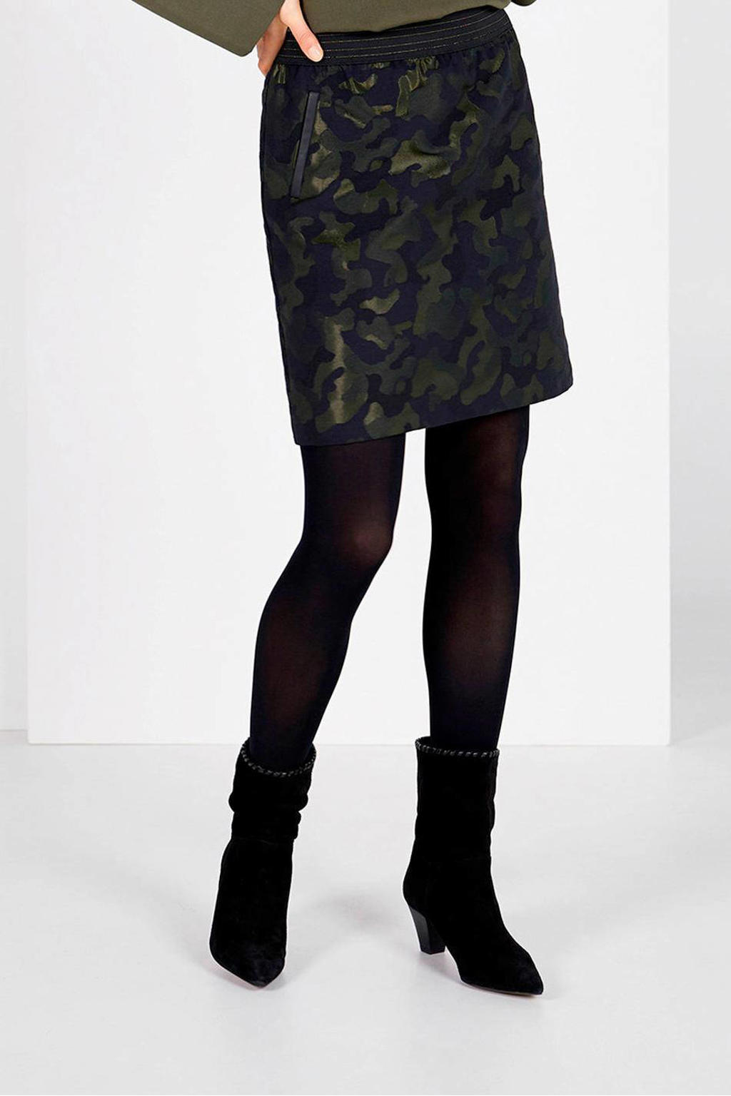 Expresso rok Luna met contrastbies olijfgroen | wehkamp